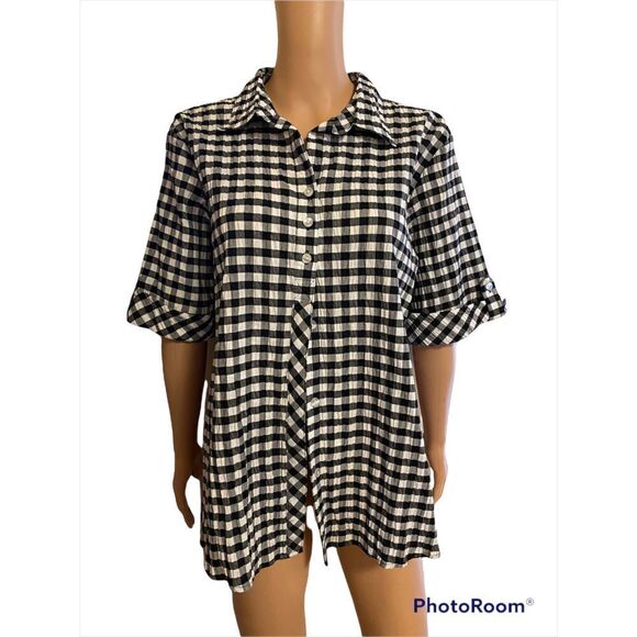 Rebecca Malone | Tops | Rebeccamaloneplaidblouse | Poshmark